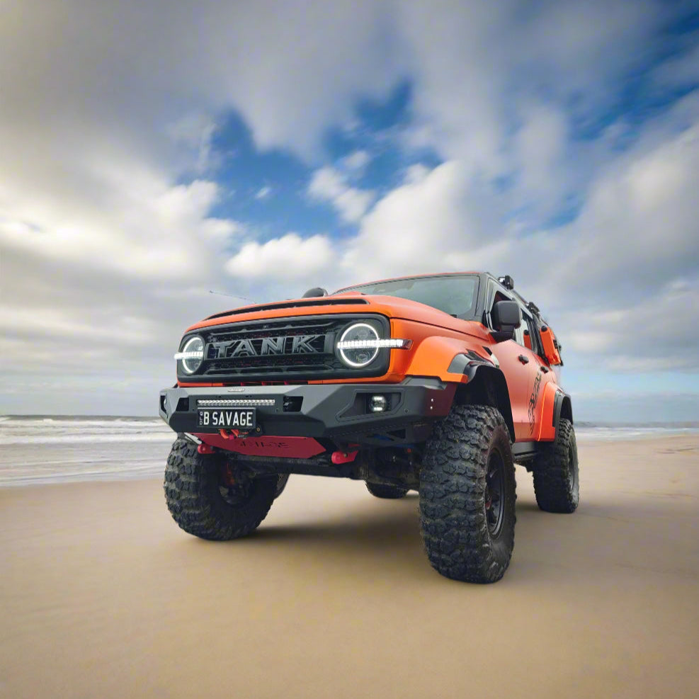 TANK 300 ARMOUR (HOOPLESS) BULLBAR – Savage Tech Australia